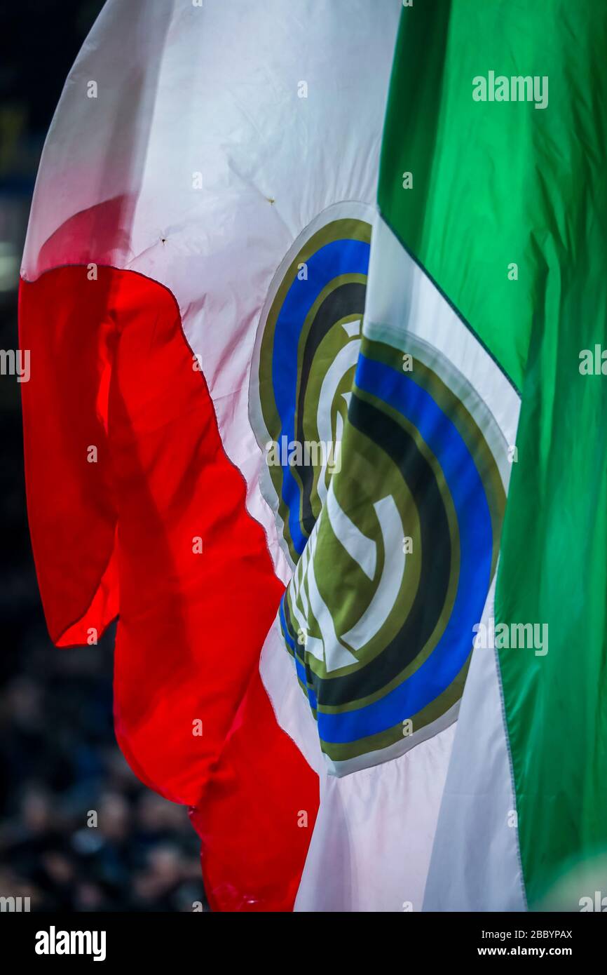 FC Internazionale flag during soccer season 2019/20 symbolic images ...