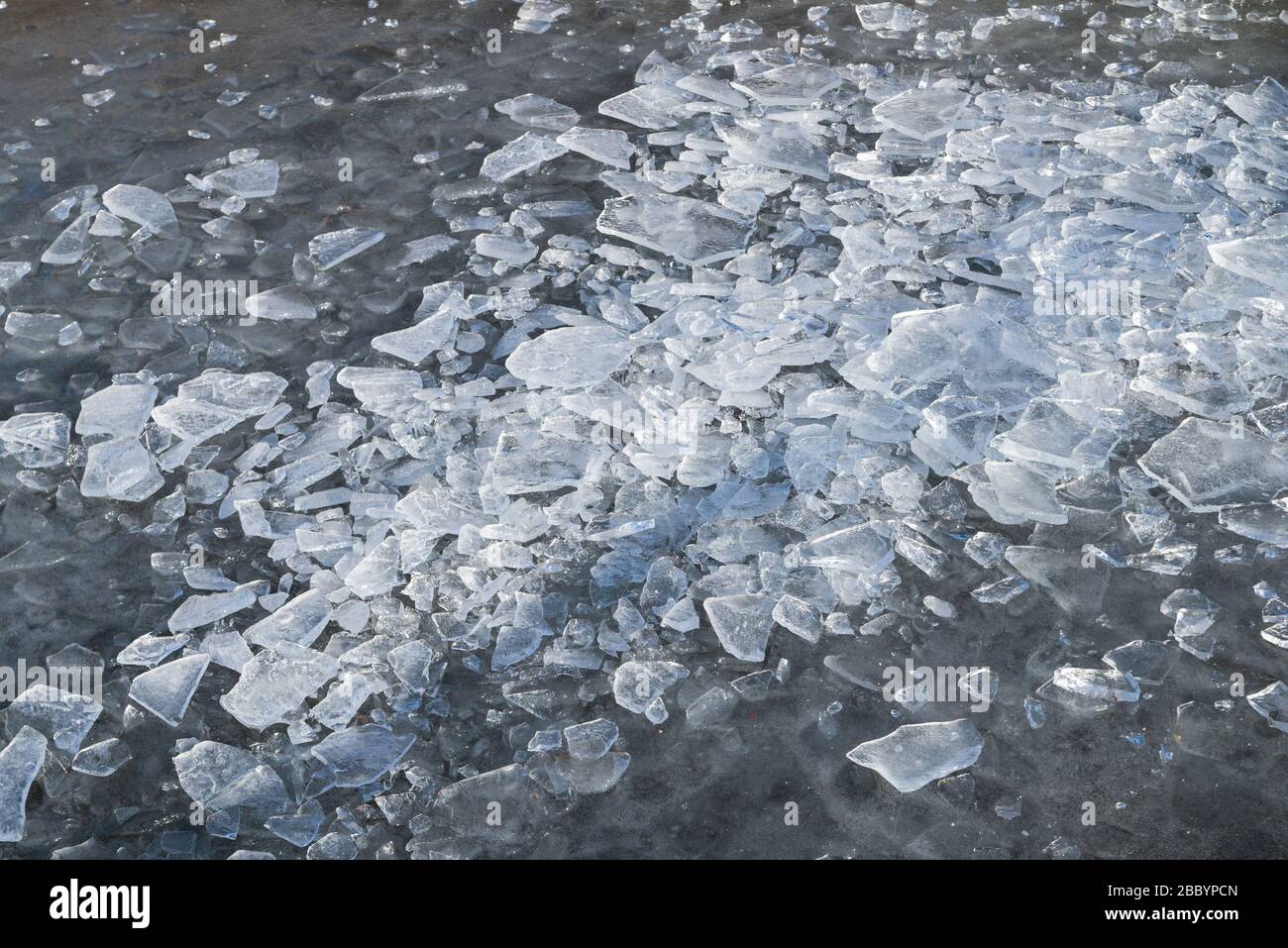 Crushed ice on ice background in nature Stock Photo - Alamy