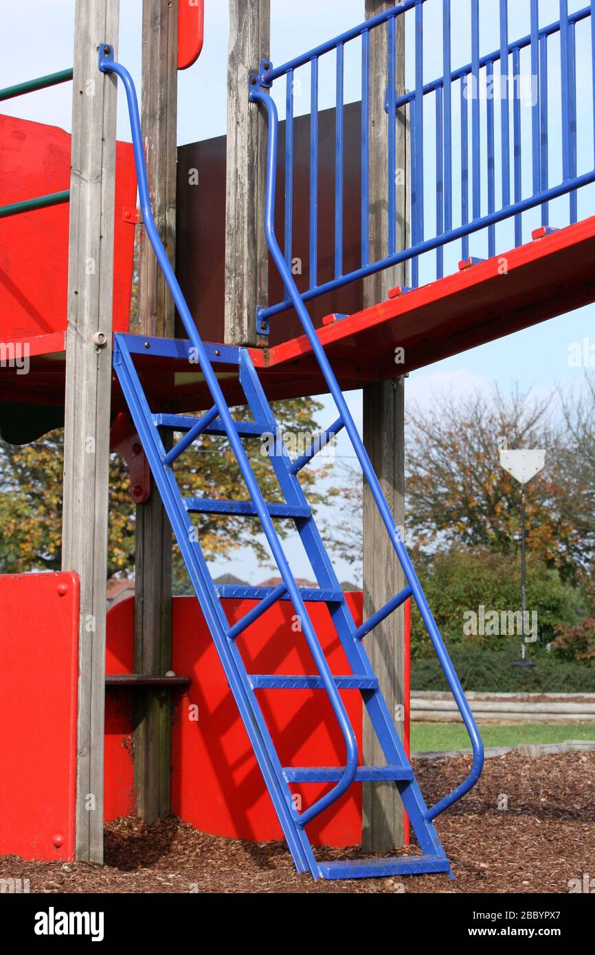 Blue steps in the children's play area. Clayhall Park, Longwood Gardens ...