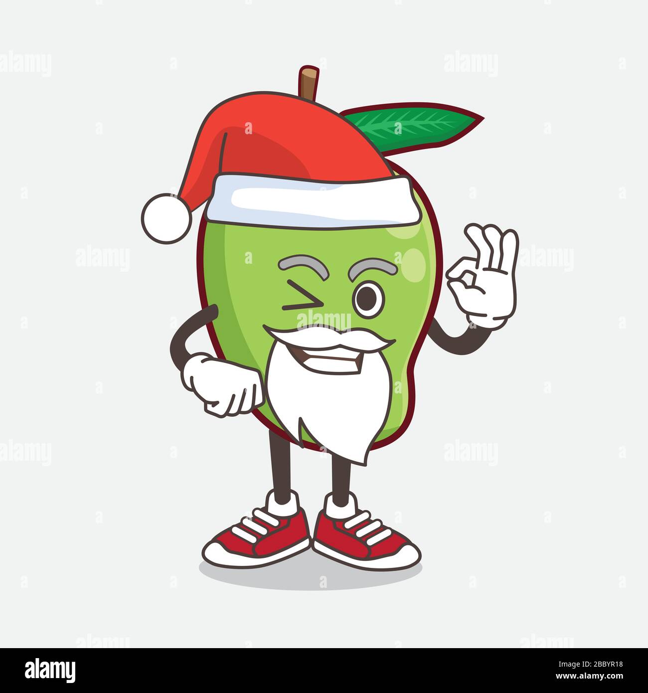 Green Mango Mascot Character Vector Illustration Stock Vector Image ...