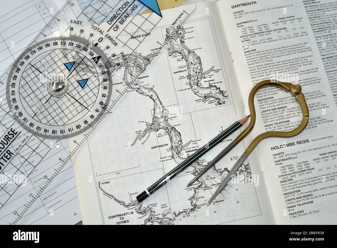 Plotting compass hi-res stock photography and images - Alamy