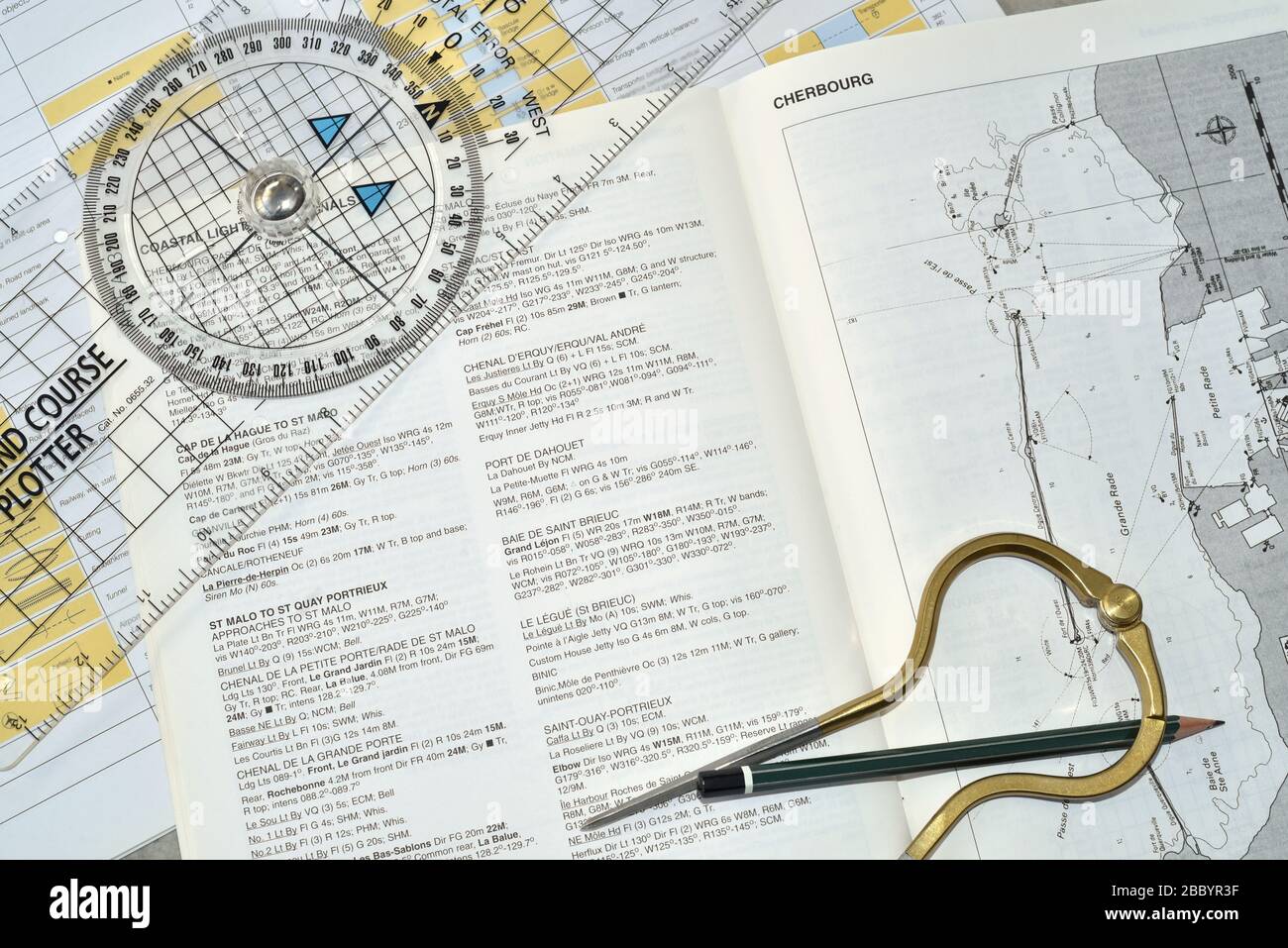 Plotting compass hi-res stock photography and images - Alamy
