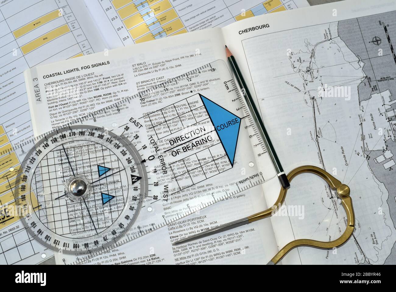 Plotting compass hi-res stock photography and images - Alamy