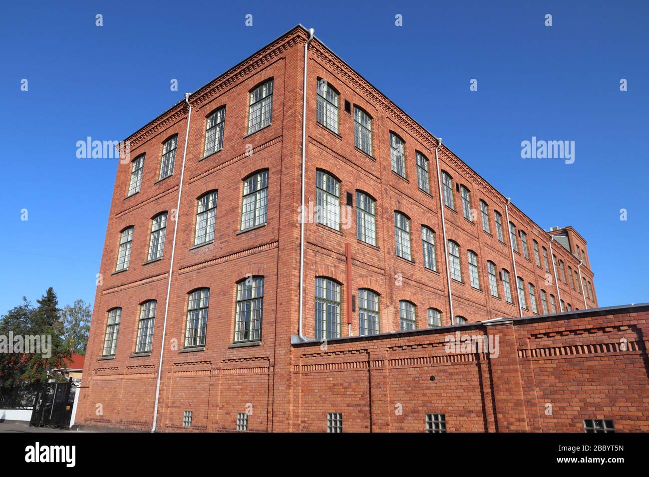 Norrkoping town in Sweden. Former brick factory industrial building ...