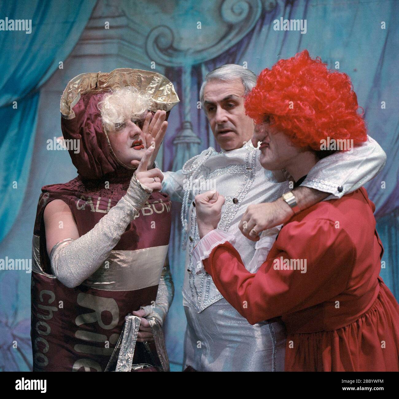 1986, cast of Cinderella Pantomime at Wakefield Theatre, West Yorkshire ...