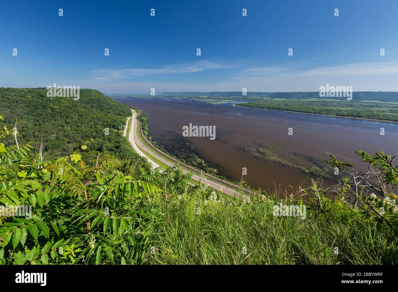 Mississippi river aerial view hi-res stock photography and images - Alamy