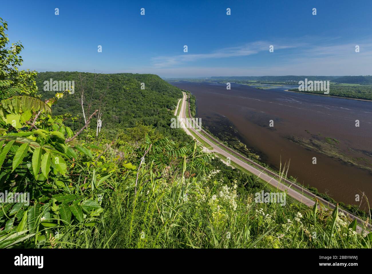 Mississippi River Scenic Overlook Stock Photo - Alamy