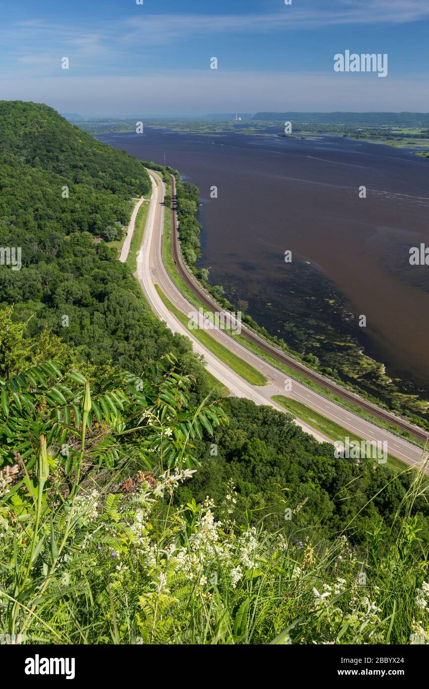 Mississippi River Scenic Overlook Stock Photo - Alamy