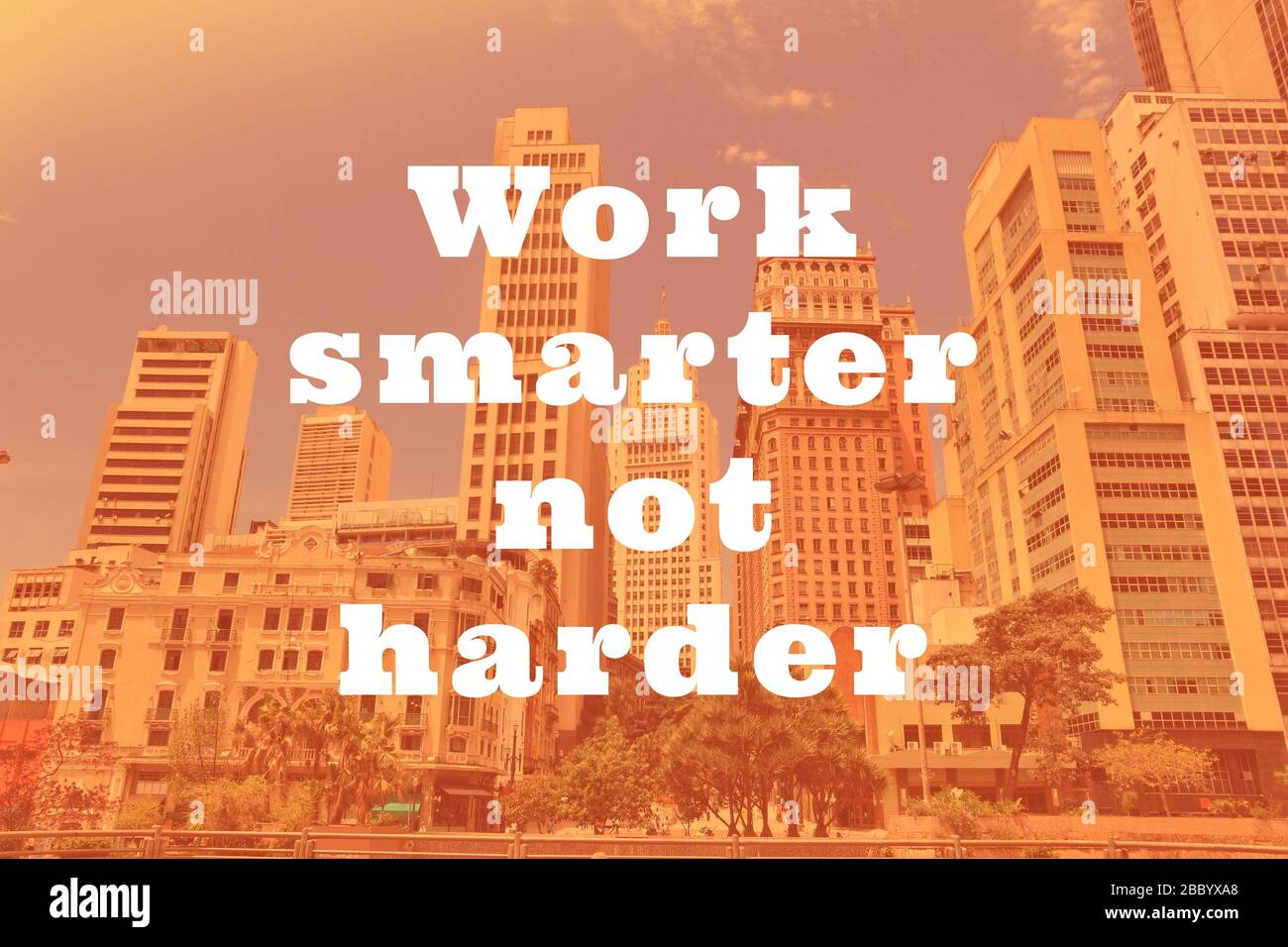 Work smarter not harder - motivational text social media sign Stock ...