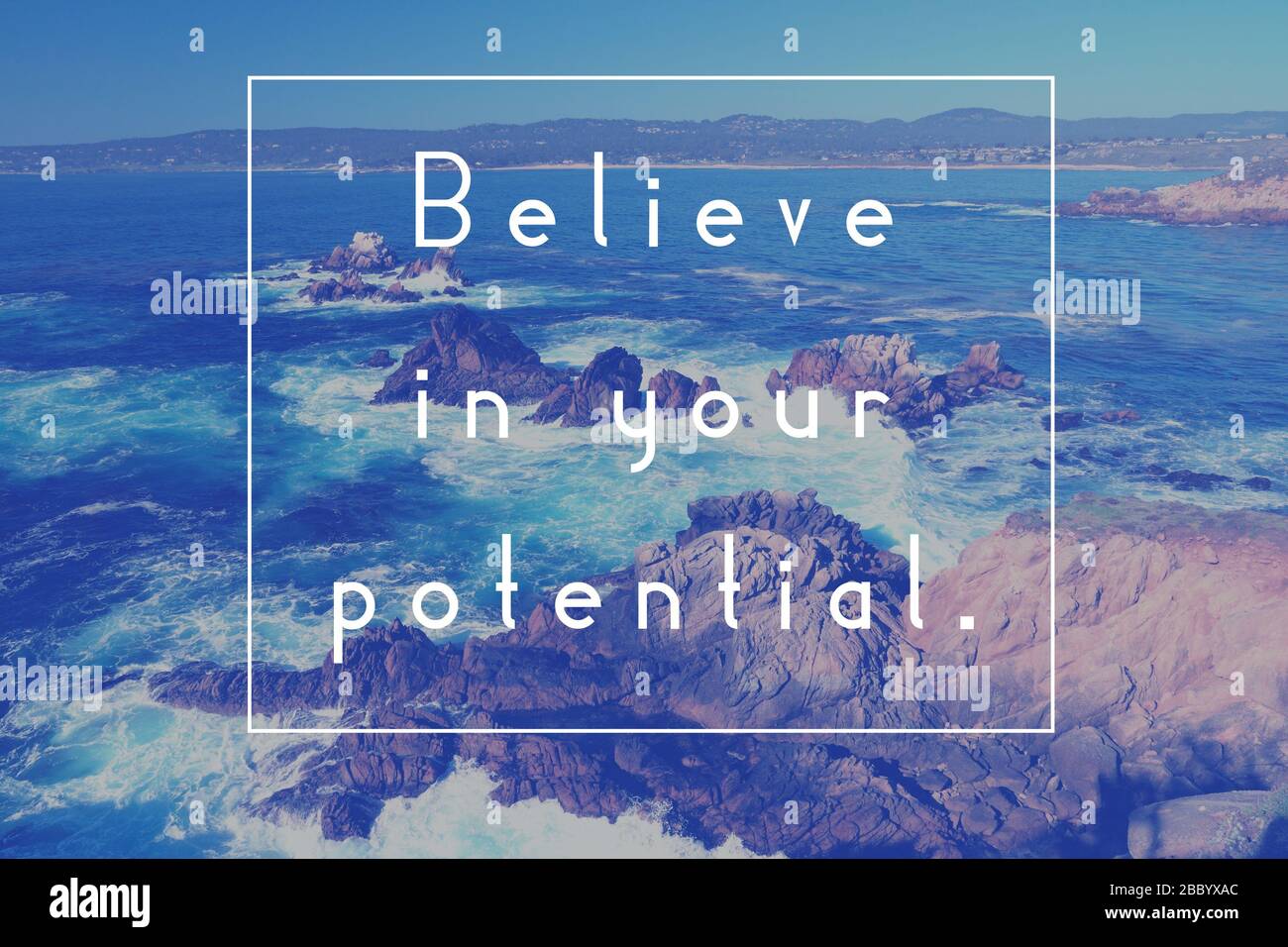 Inspirational quote poster - believe in your potential. Success ...