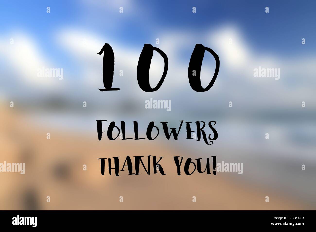 100 followers sign - social media milestone banner. Online community ...