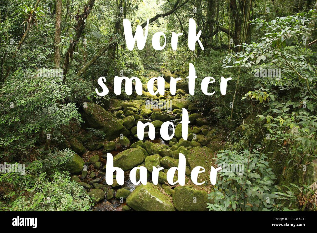 Work smarter not harder - motivational text poster Stock Photo - Alamy
