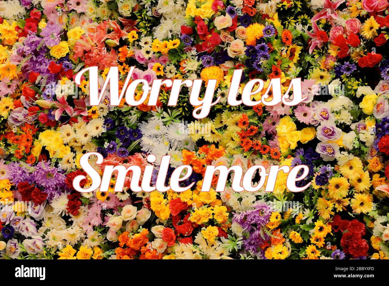 Worry less, smile more. Motivational quote poster. Success motivation ...