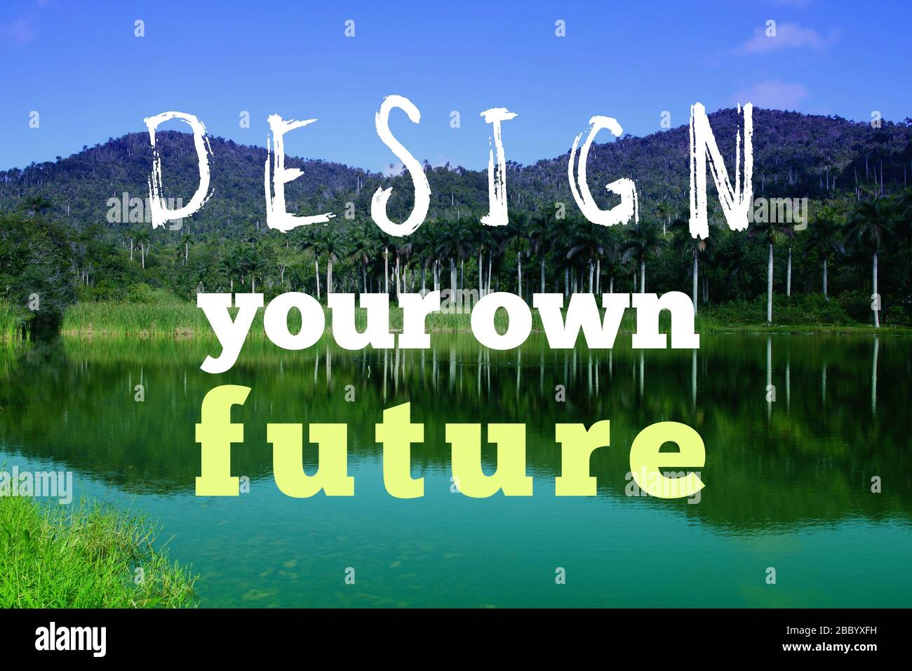 Design your own future. Inspirational quote sign. Success motivation ...