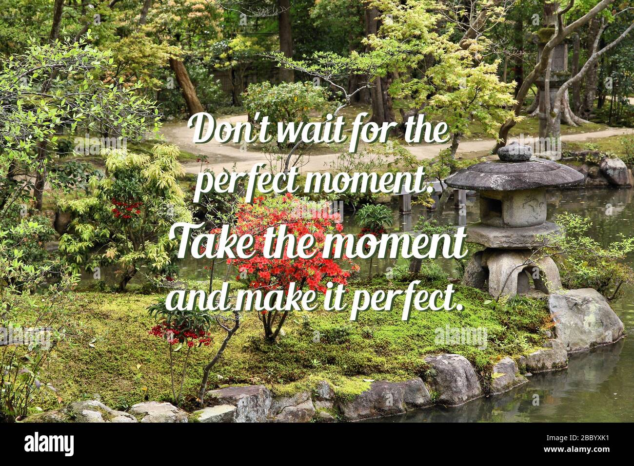 Don't wait for the perfect moment. Workplace inspirational quote poster ...