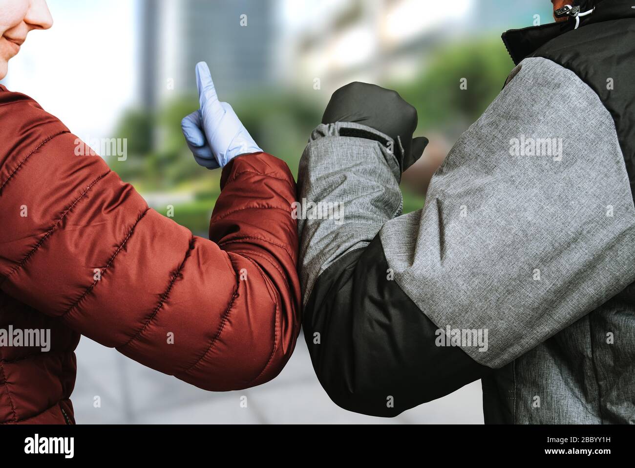 Elbow bump hi-res stock photography and images - Alamy