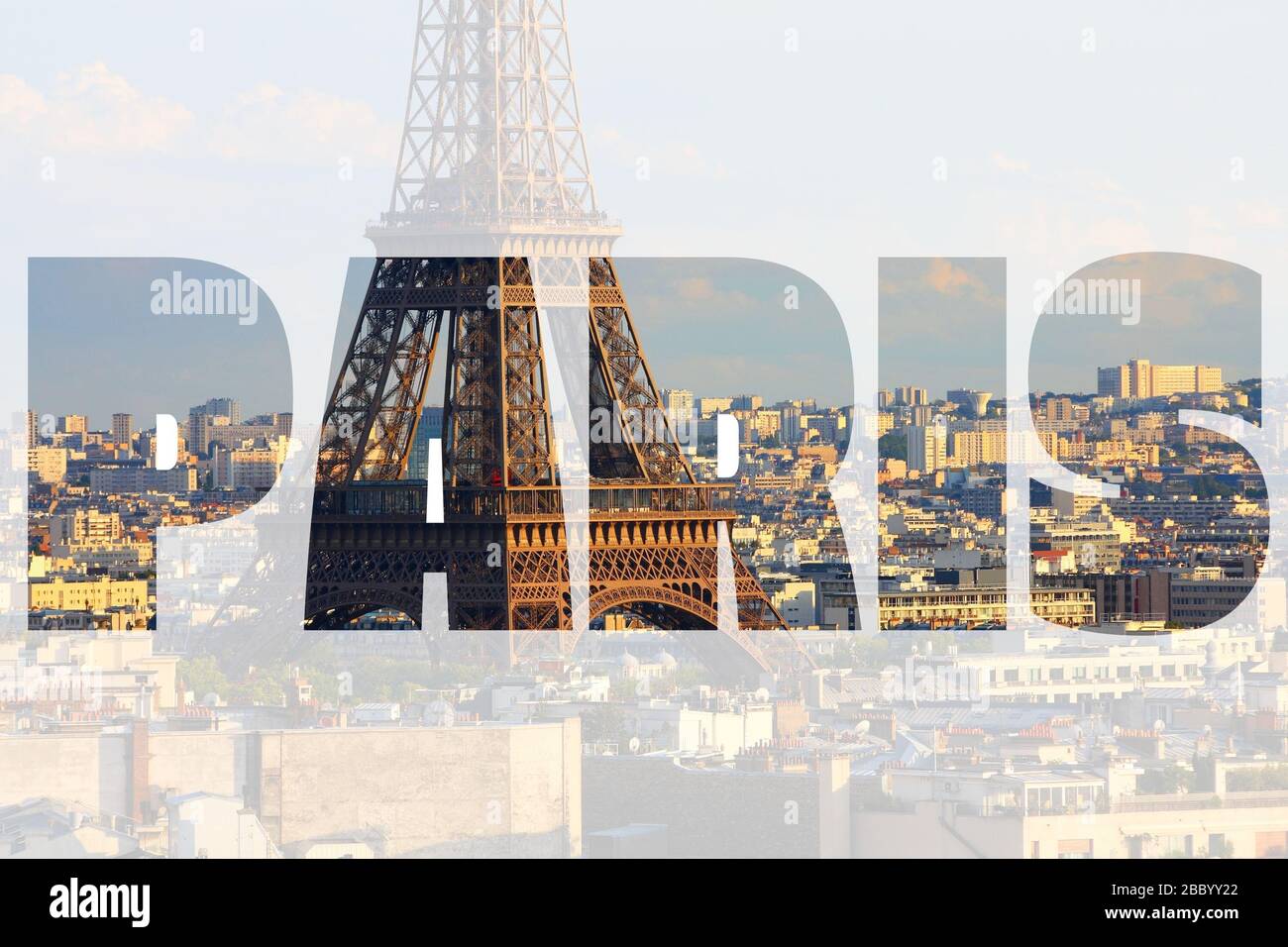 Paris, France - city name sign with photo in background Stock Photo - Alamy