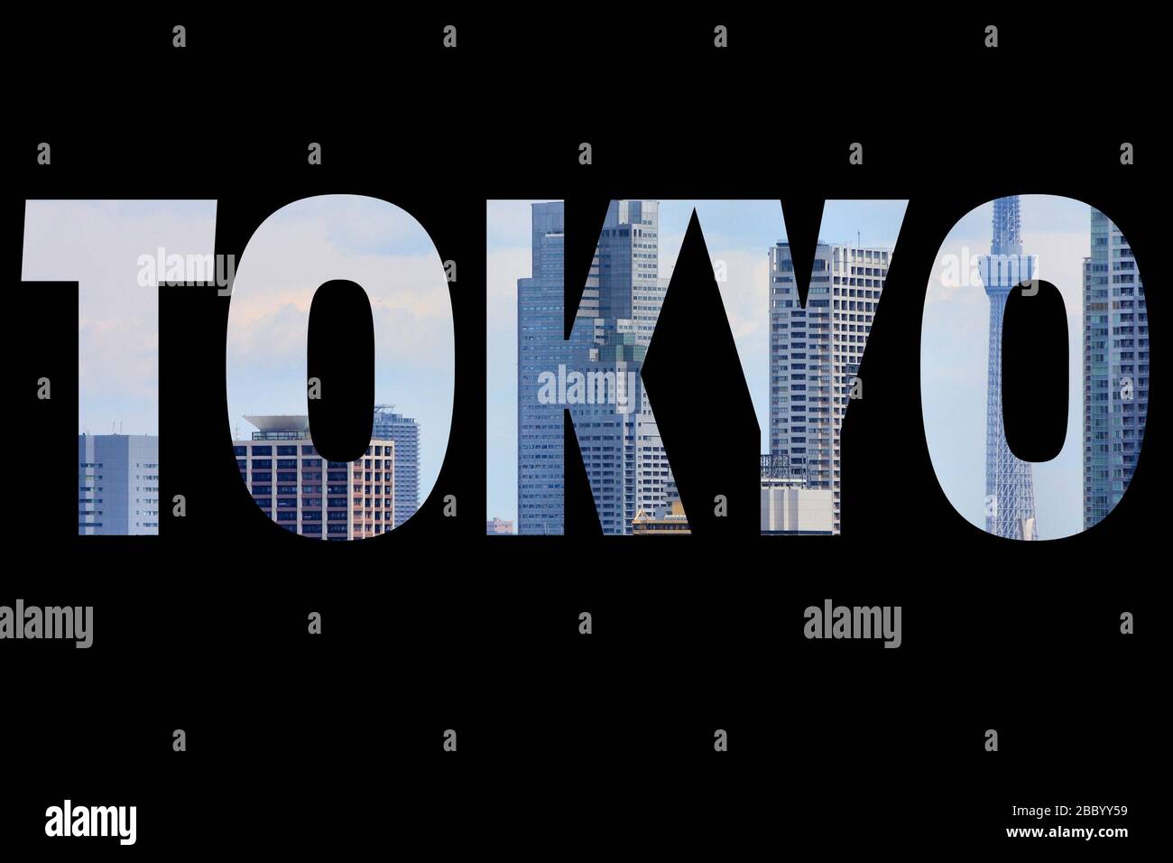 Tokyo, Japan - city name sign with photo in background. Isolated on ...