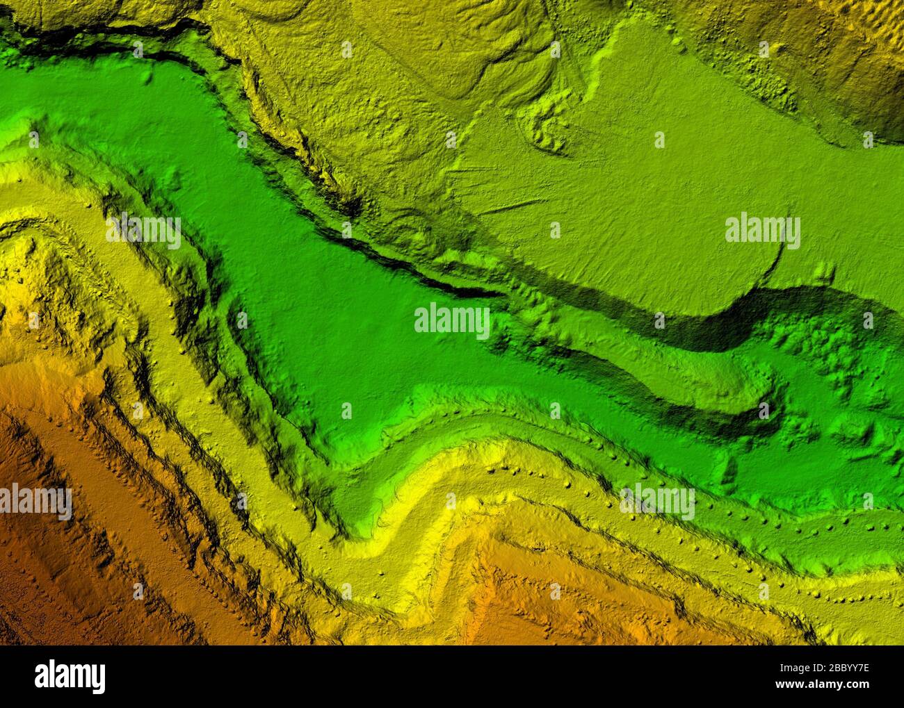 DEM - digital elevation model. Gis product made after proccesing ...