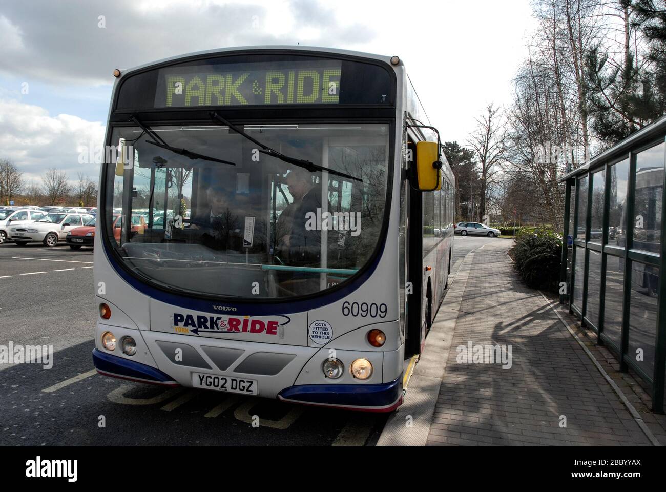 A Park & Ride bus service at the York Designers shopping outlet. The ...