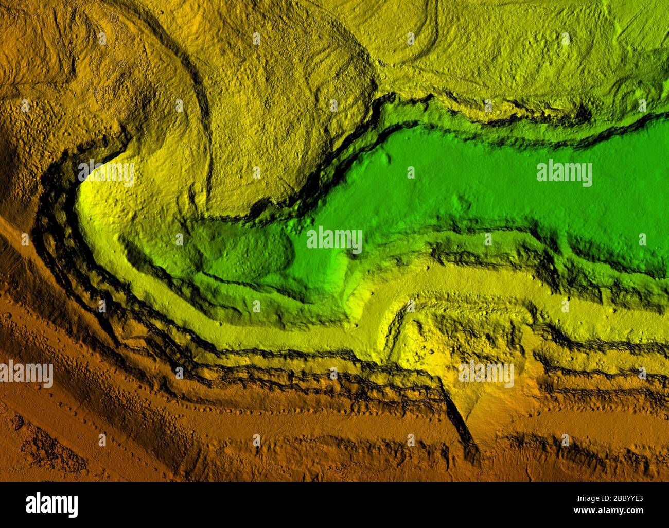 DEM - digital elevation model. Gis product made after proccesing ...