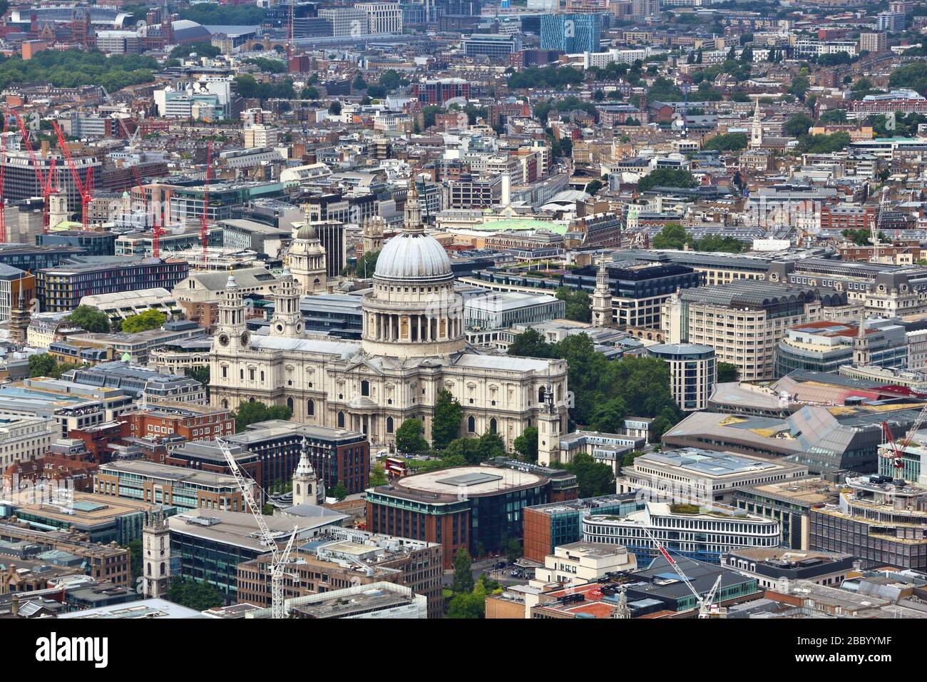 London City aerial view with St. Paul's Cathedral Stock Photo - Alamy