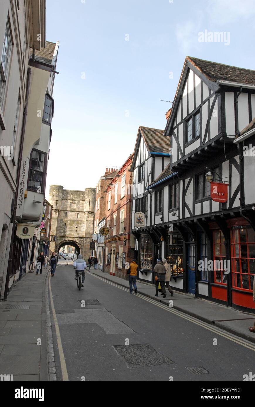 High Petergate (one of the medieval streets) York, England A number of ...