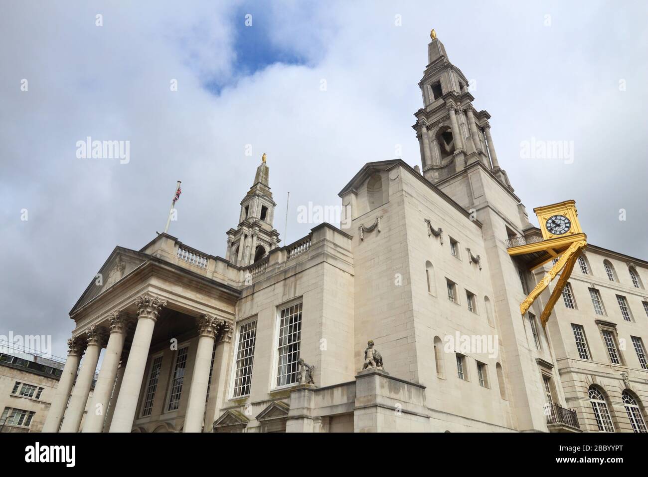 Leeds city in the UK. Civic Hall at Millennium Square Stock Photo - Alamy