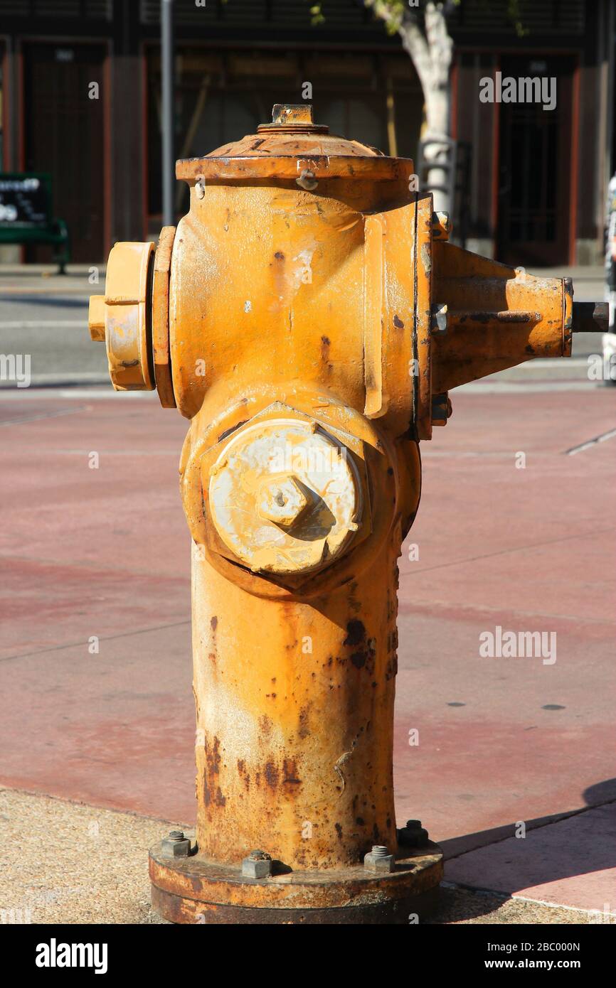Fire hydrant in Los Angeles, USA - typical city street feature Stock ...