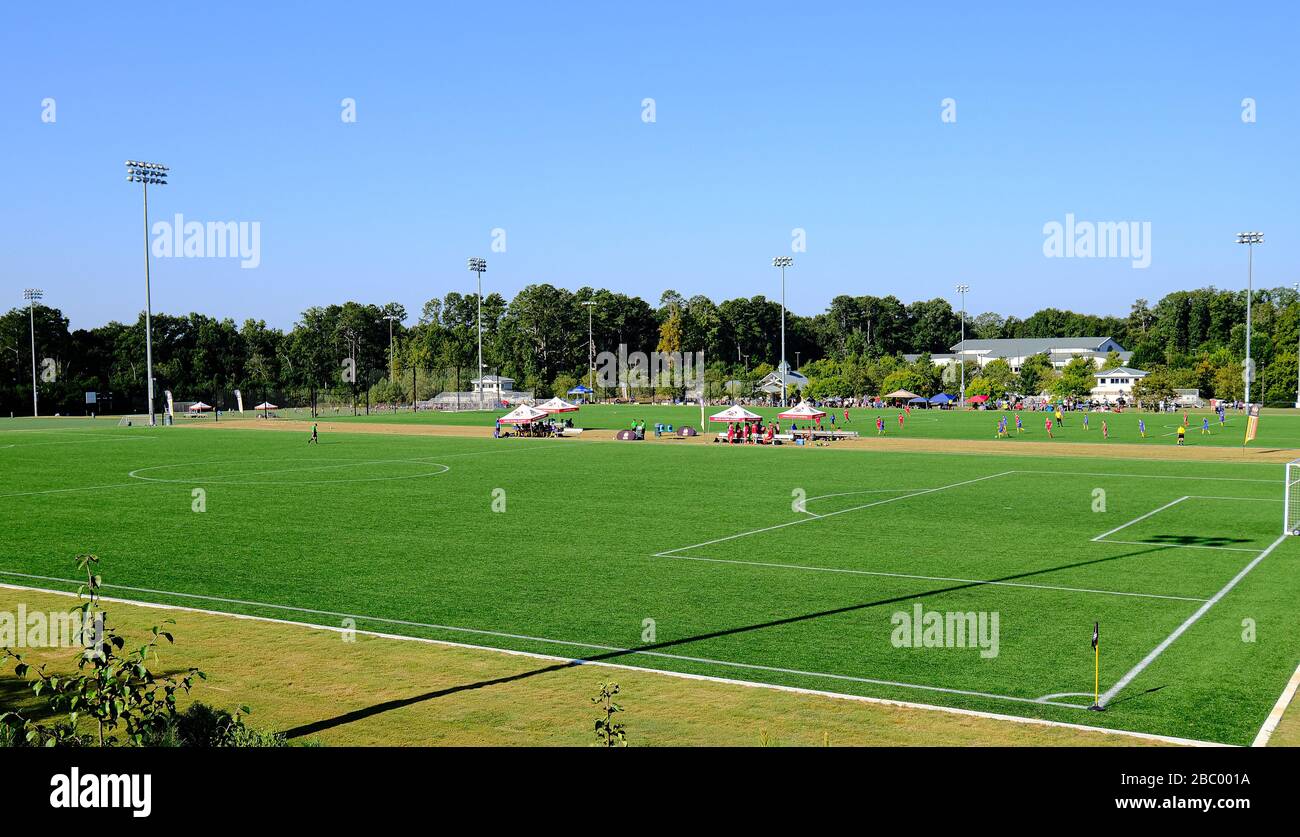 Soccer Field Before Game Stock Photo - Alamy