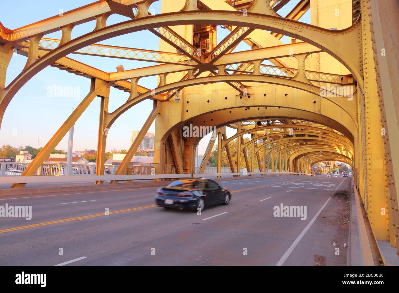 Tower Bridge - infrastructure in Sacramento, California, USA Stock ...