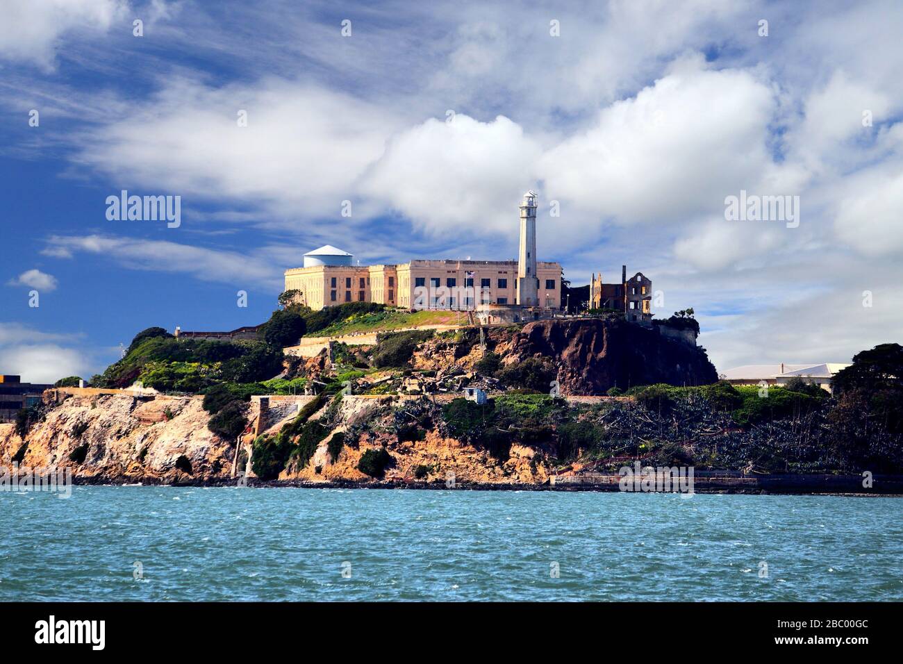 San Francisco landmark - Alcatraz Prizon island. California, United ...