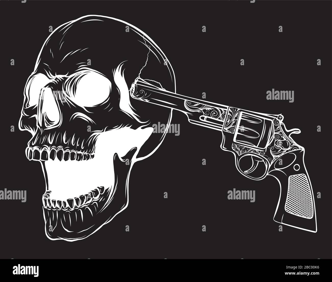 Male hand in pistol Stock Vector Images - Alamy