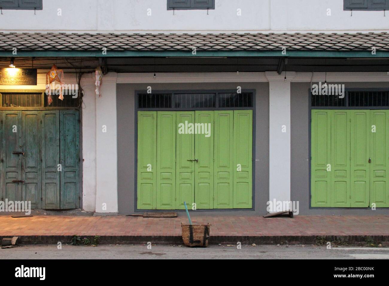 buildings (stores ?) in luang prabang (laos Stock Photo - Alamy