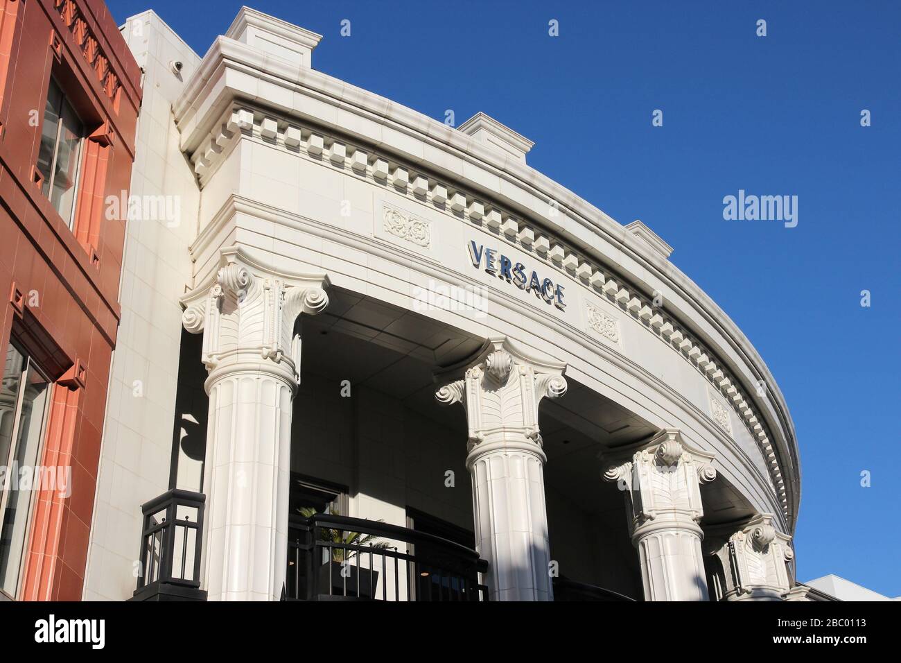 LOS ANGELES, USA - APRIL 5, 2014: Versace fashion store in Rodeo Drive ...