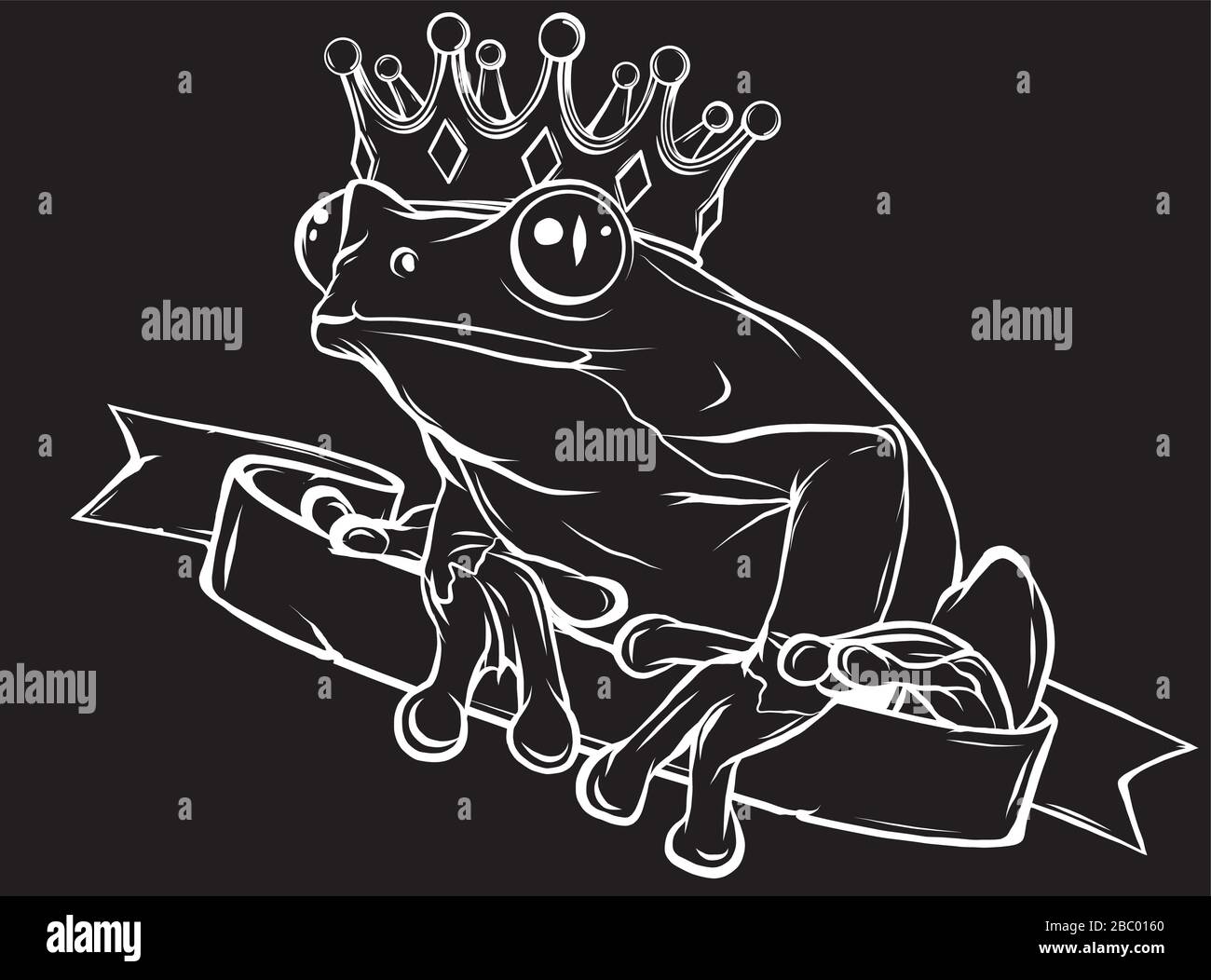 Vector frog in black Black and White Stock Photos & Images - Alamy