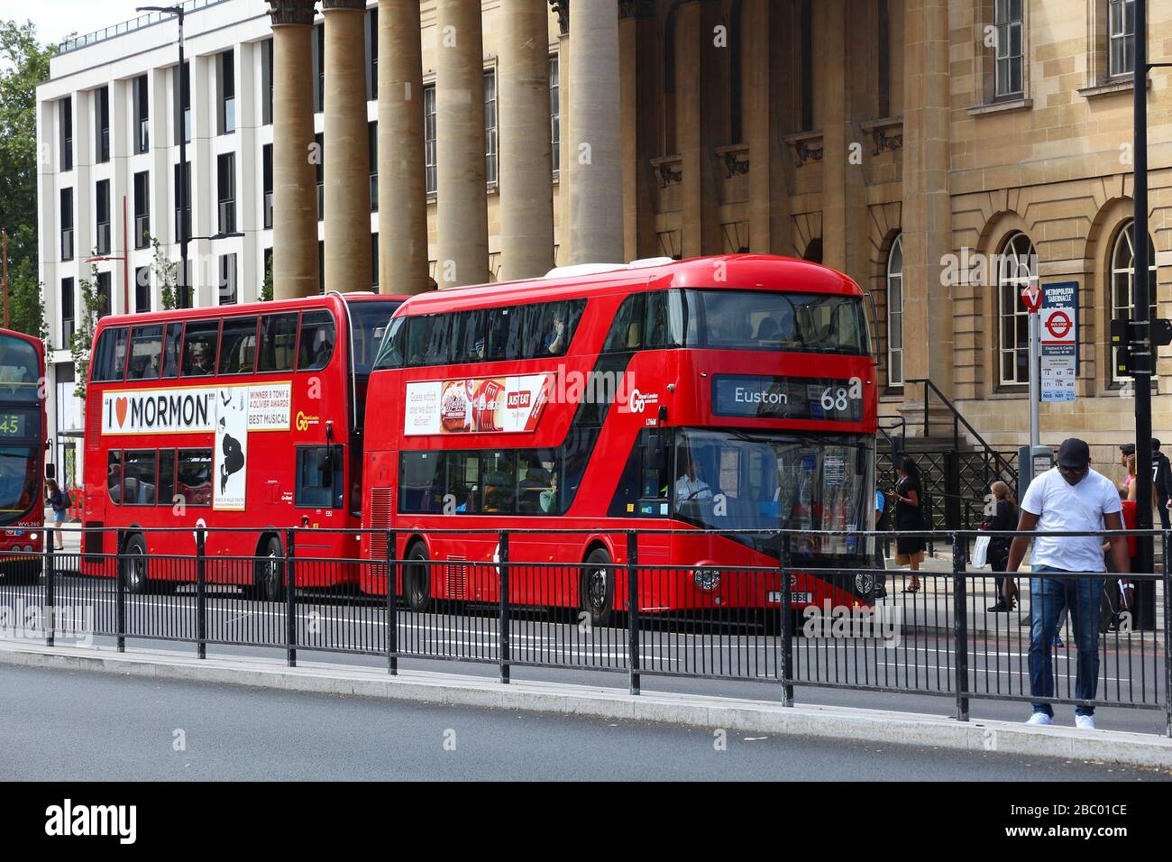 LONDON, UK - JULY 7, 2016: New Routemaster bus in Elephant and Castle ...
