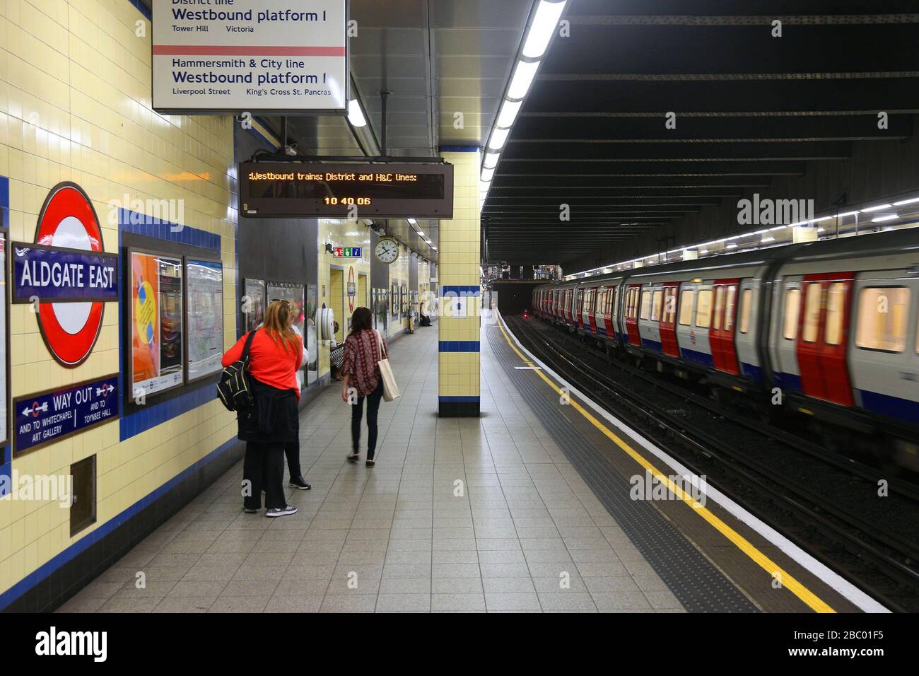 LONDON, UK - JULY 7, 2016: Passengers at London Underground station ...