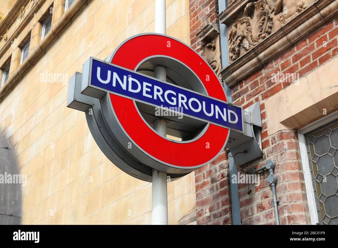 LONDON, UK - JULY 7, 2016: London Underground station sign in London ...
