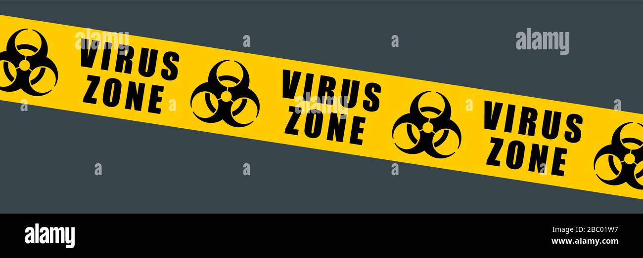 Biohazard tape vector symbol. Biological hazard warning sign. Biohazard ...