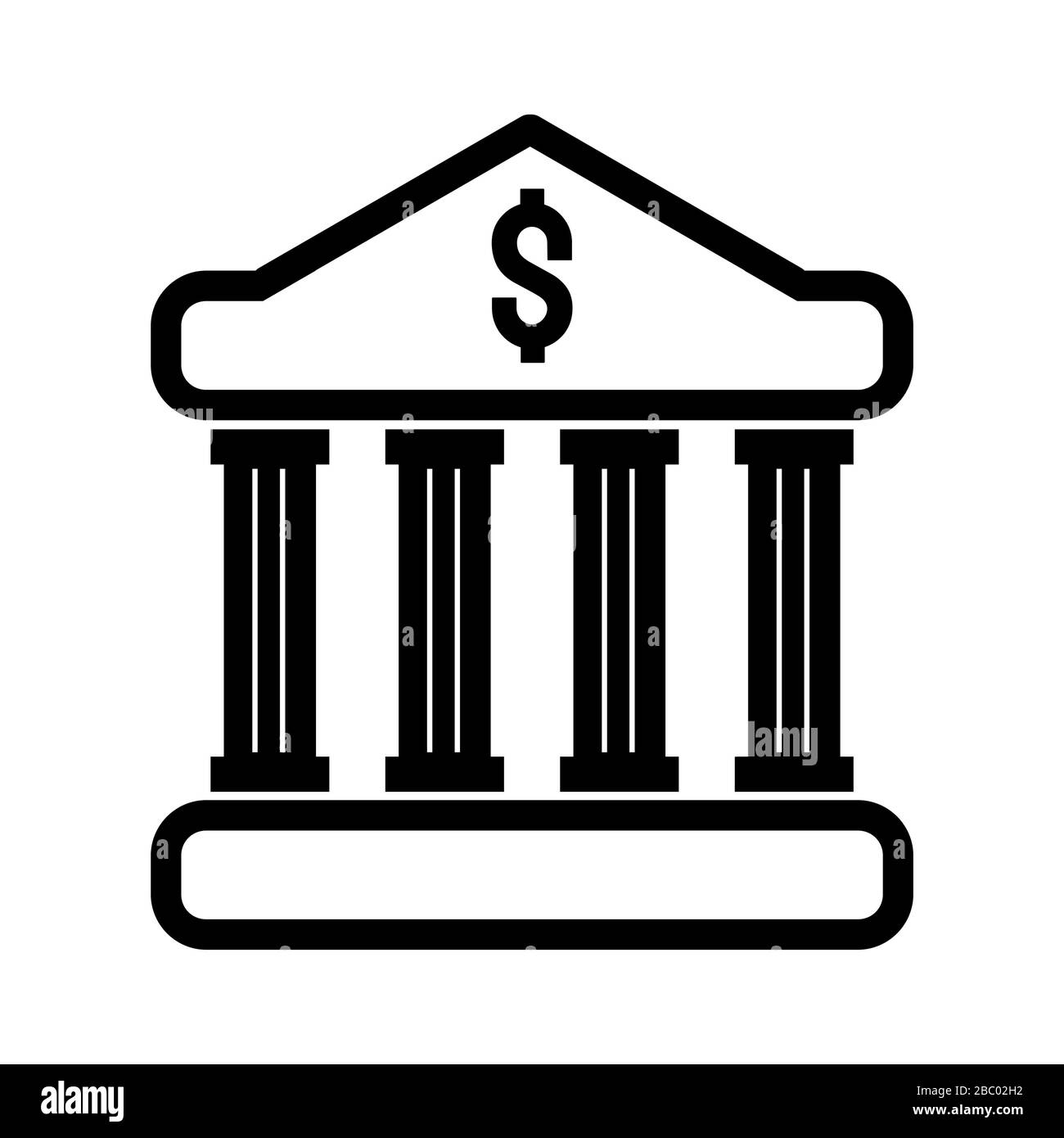 Bank building simple vector symbol. EPS vector icon Stock Vector Image ...