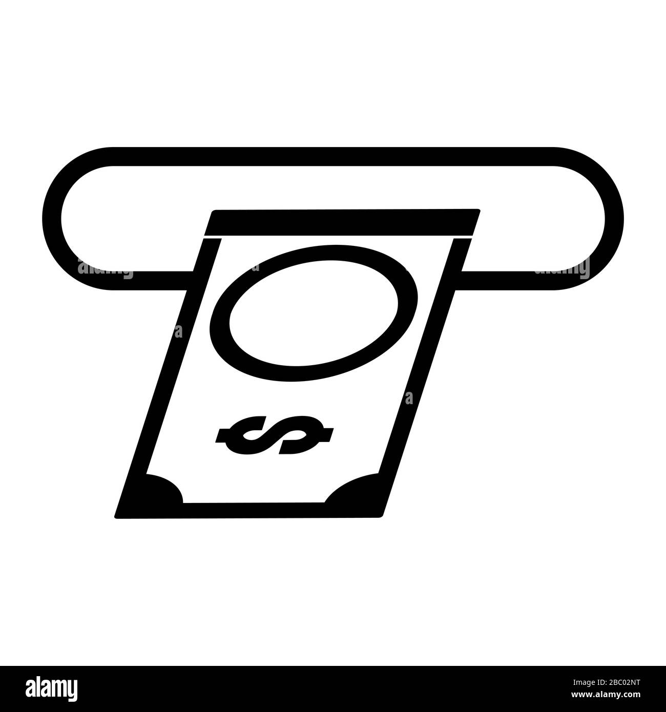 ATM cash machine withdrawal vector icon. EPS vector icon Stock Vector ...