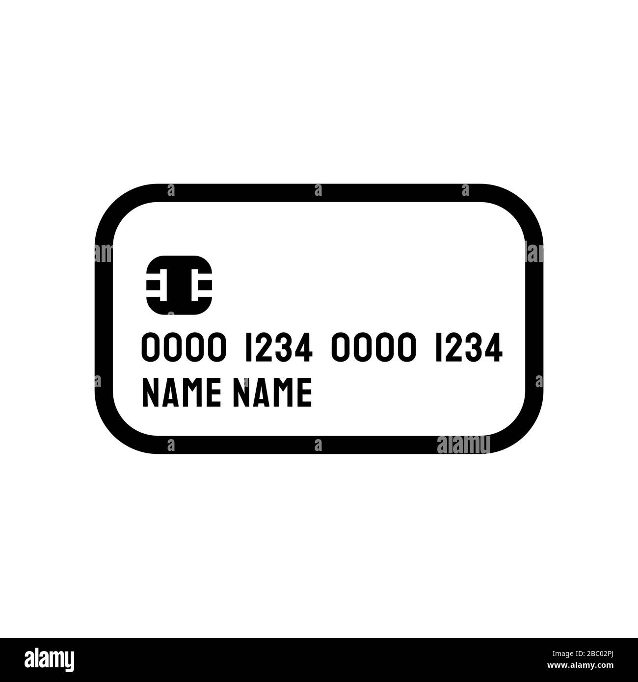 Bank card icon with chip. Vector icon EPS Stock Vector Image & Art - Alamy
