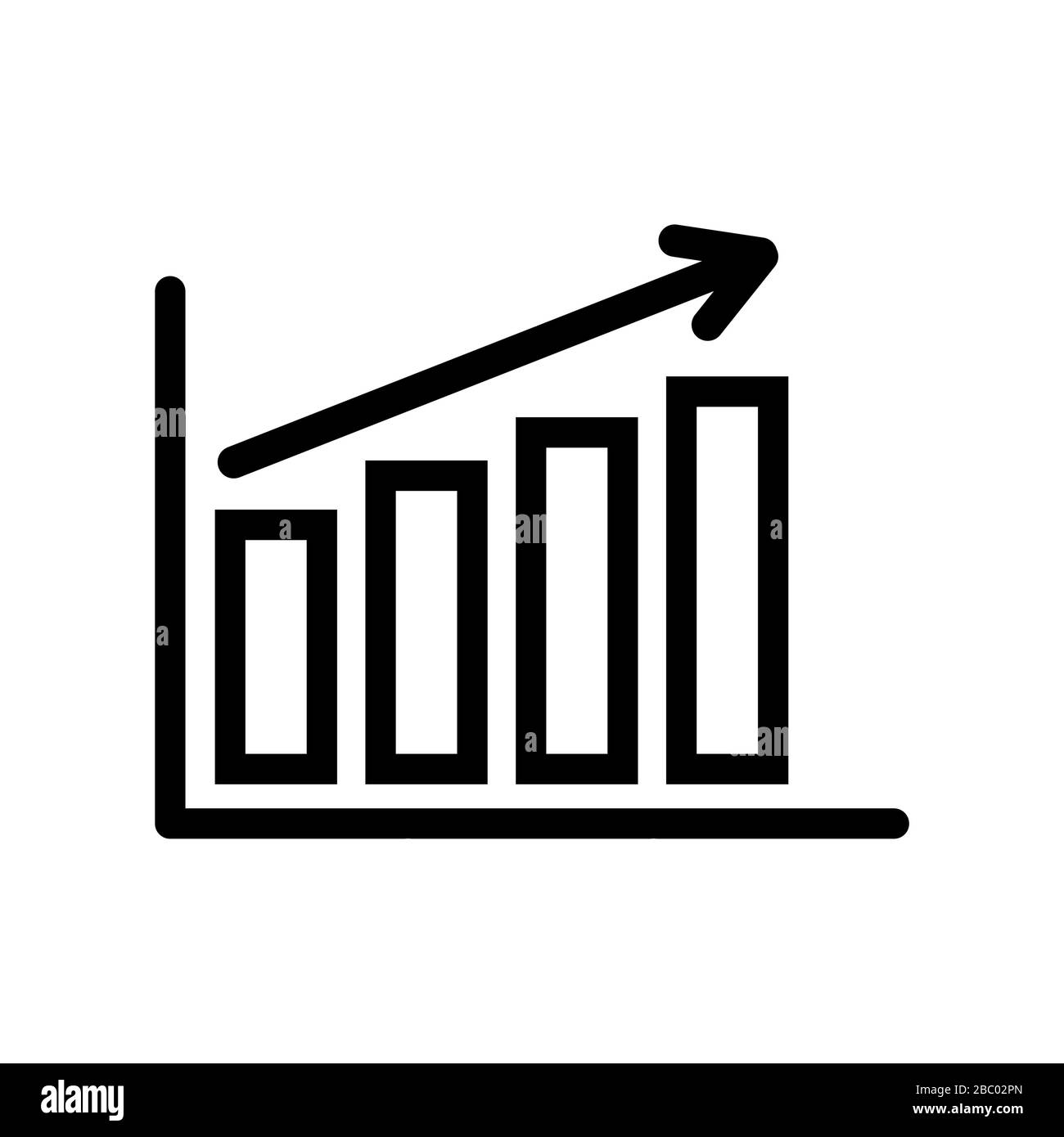 Financial growth increasing bar chart simple vector symbol. EPS vector ...