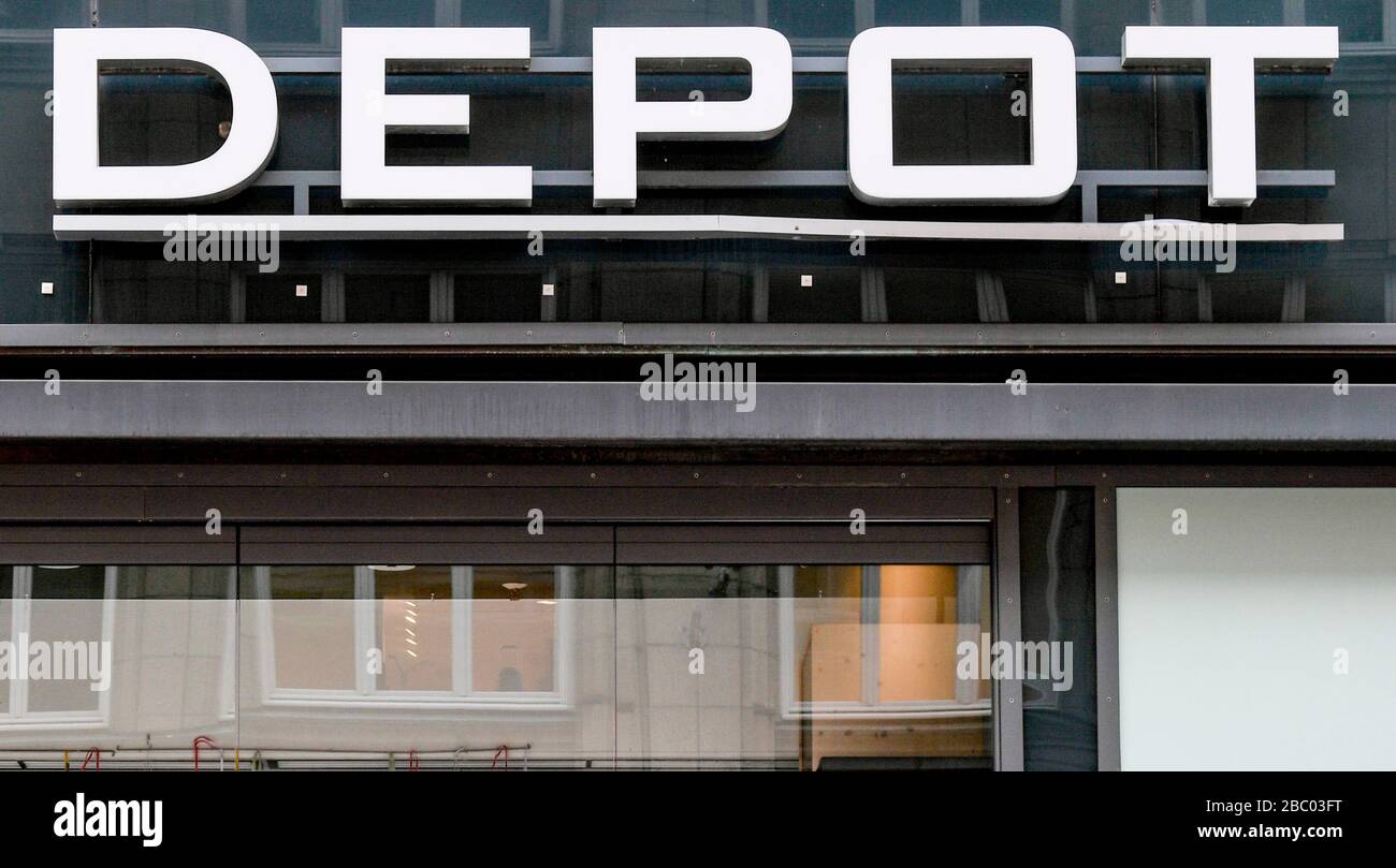 Hamburg, Germany. 01st Apr, 2020. The logo of the retail chain Depot ...