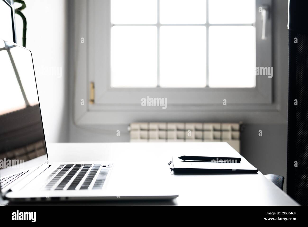 Home workspace with laptop and graphics tablet Stock Photo - Alamy