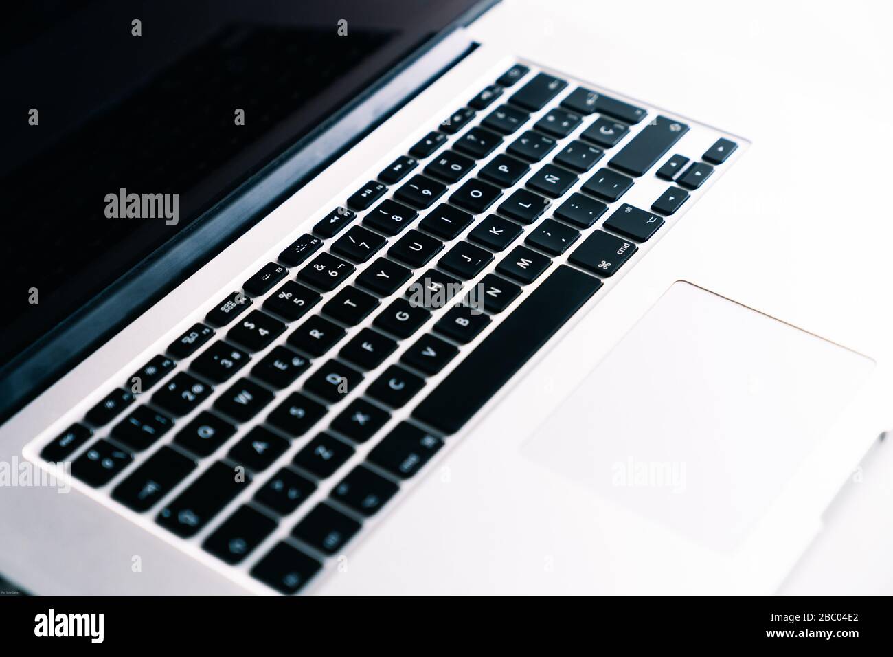 Keyboard of a new and modern laptop Stock Photo - Alamy