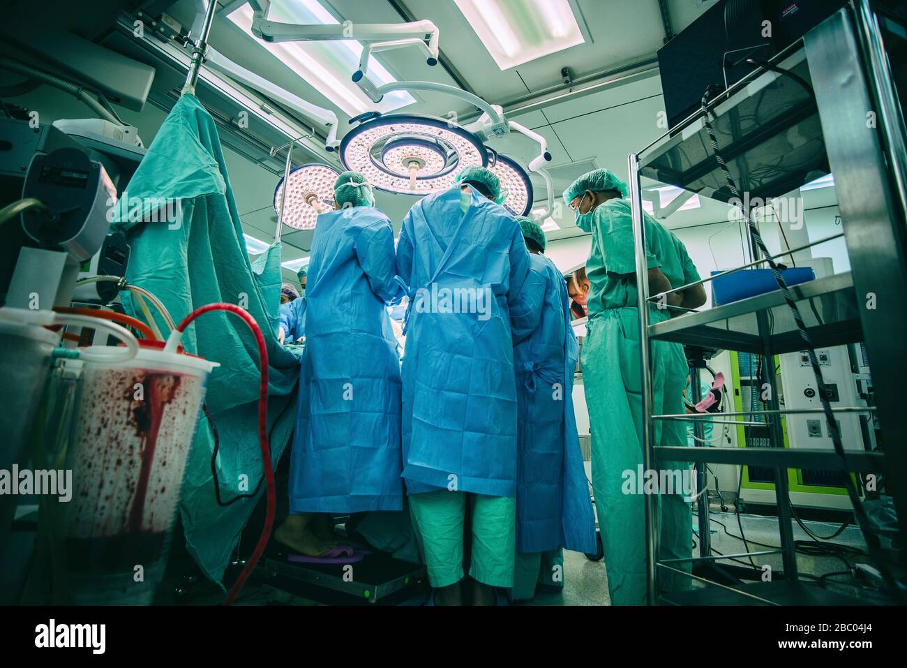 Hospital operating room surgery endoscopy medical hi-res stock ...