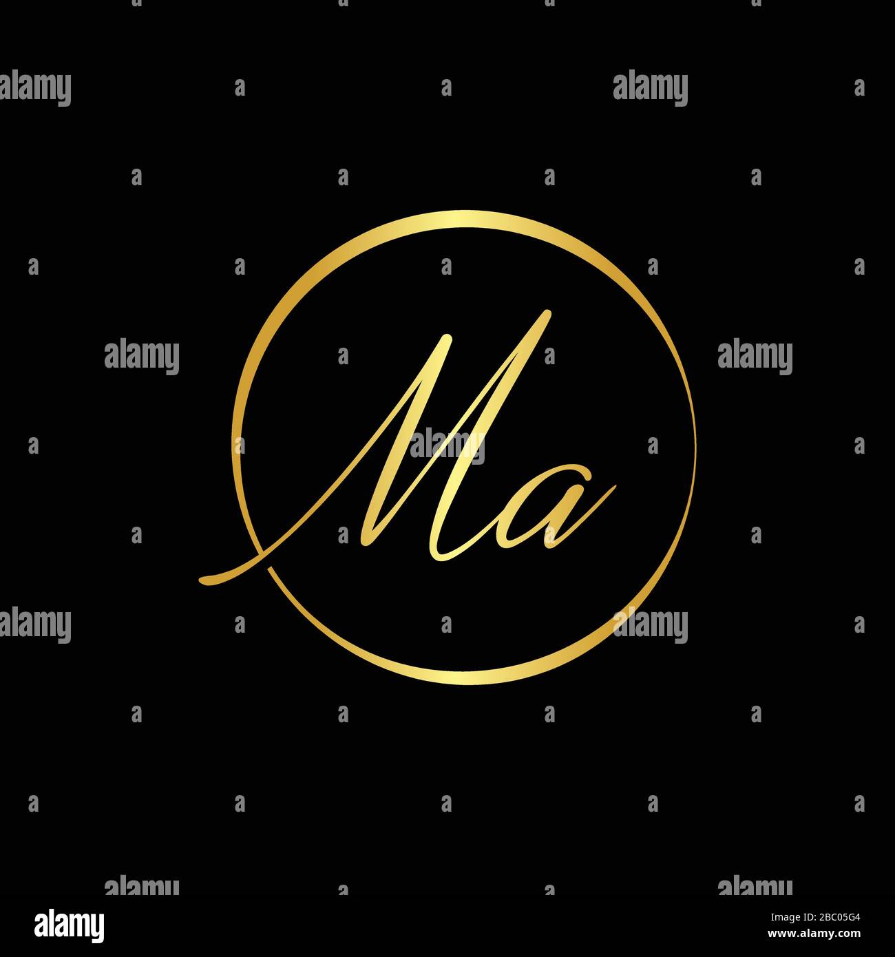 Initial MA letter Logo vector Template. Abstract Letter MA logo Design ...