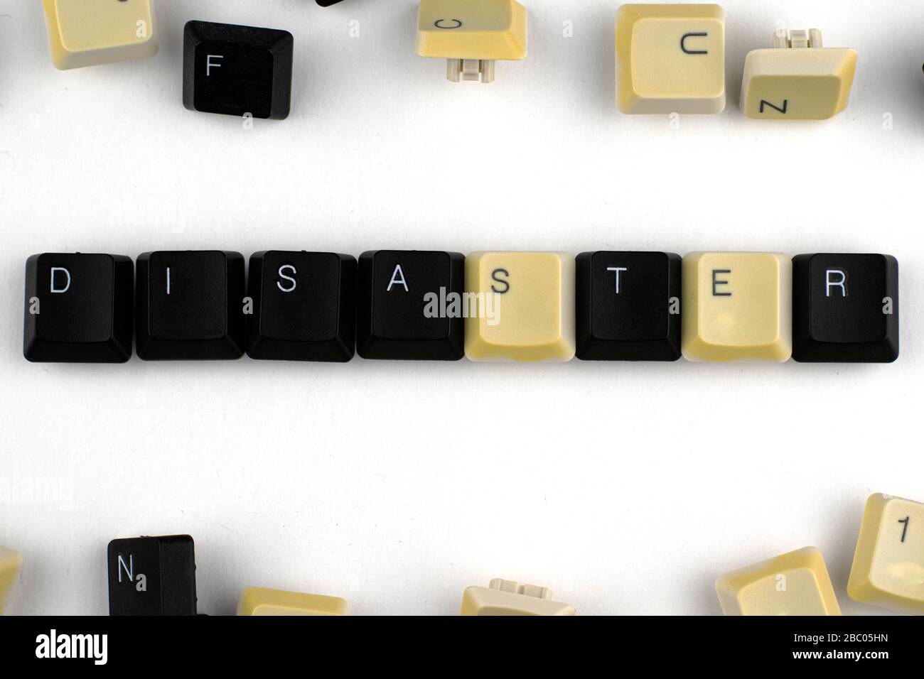 concept virus remote work computer word disaster laid out from keyboard ...